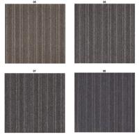 China Indoor Polypropylene Twist Pile Carpet Solid Double Striped Lines for sale