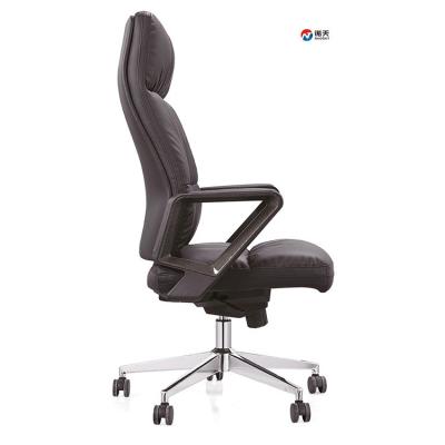 Cina La sedia classica Brown di Xecutive dell'ufficio esecutivo riveste di pelle 3d l'alluminio dello spostamento 350mm con l'OEM di nylon della base in vendita