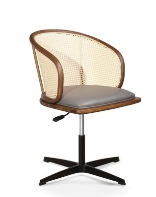 Cina sedia comoda dell'ufficio esecutivo del rattan specializzato regolabile 3D sulle ruote 75cm in vendita