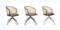 China Mid Back PU Rattan Office Chairs for sale