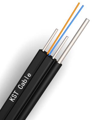 China 2 Core FTTH Optical Fiber Cable Multimode , Self Supporting Aerial Cable for sale