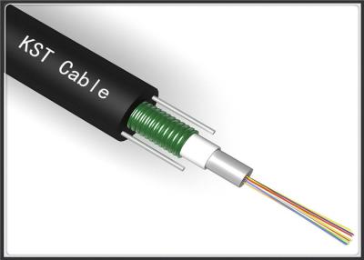 China 2-12 Core Loose Tube Armored Fiber Optic Cable , Steel Wire Armored Cable for sale