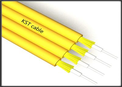 China 0.9mm Tight Buffer Indoor Fiber Optic Cable Yellow Fiber Optic Network Cable for sale