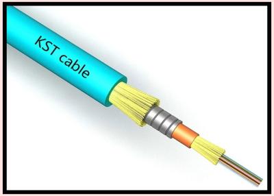 China Outsheah 6 Core Optical Fiber Cable Single Mode Blue Steel Wire Armored Cable for sale