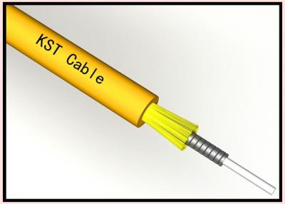 China Simplex Single Mode Armored Fiber Optic Cable With Sprial Steel Wire Strengthen for sale