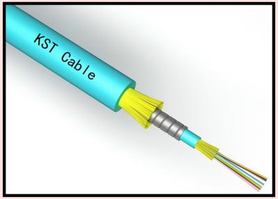 China Multi Core Indoor Armored Fiber Optic Cable , Two Layers Tight Buffer Cable for sale