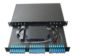 China 24 Port ODF 19 Inch Fiber Optic Distribution Frame With Kevlar Yarn Strength for sale