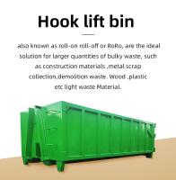 China Roll on Roll Off Dumpster Waste Receptacles Hook Bin 30 Cubic Meter Container for sale