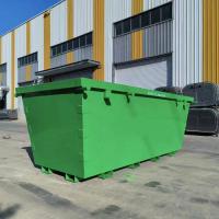 China Easy Load Metal Skip Bin 2CBM - 50CBM Mobile Skip Bin Trailer for sale