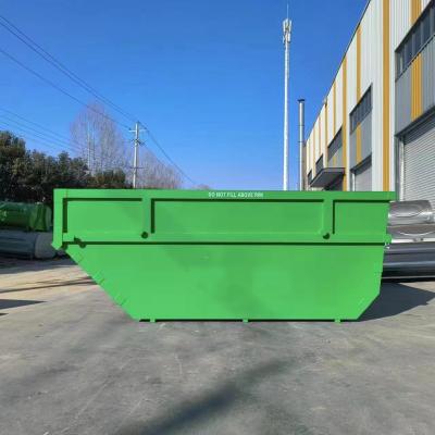 China 2m3 -12m3 Skip Bin 4-5mm Floor 3-4mm Sidewalls Hook Lift Skip Bin Manufacturer for sale