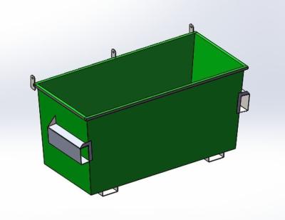 China 20 Yard Open Top Front Lift Bin Construction Waste Collection Garbage Truck Compatible Skip for sale