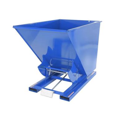 China Heavy Duty Steel Self Dumping Hopper Self Tipping Bins Forklift Self Dump Hopper for sale