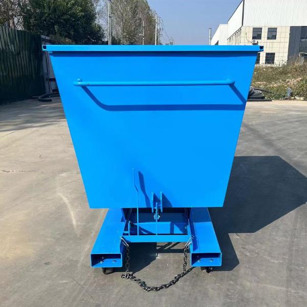 Quality Transportable Steel Self Dumping Hopper Mini Forklift Tipper Bin Dumpster for sale