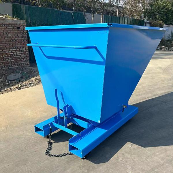 Quality Construction Steel Tipping Bins / Forklift Bin Tipper Forklift Dumpster Attachment for sale