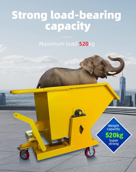 Quality Waste Treatment Self Dumping Hopper Heavy Duty Metal Forklift Dumping Bin for sale