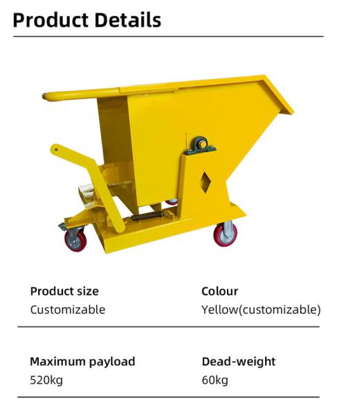 Quality Heavy Duty Forklift Tipping Bin With Precision Tilt Mechanism for sale