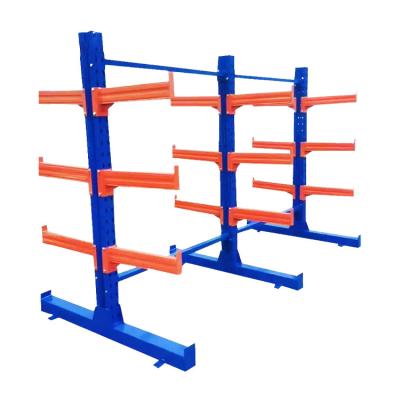 China Customized Color Heavy Duty Cantilever Racking Metal Garage Shelves For Warehouse for sale