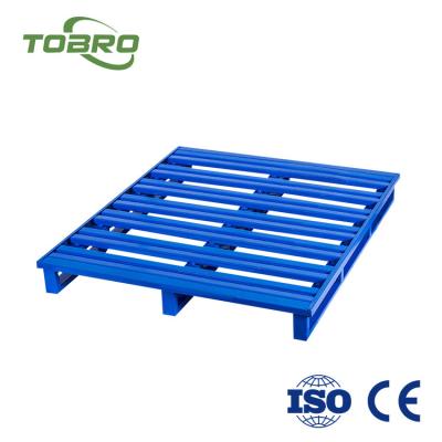 China Foldable Steel Pallet Mesh Box Pallet Industrial Stackable Metal Wire Mesh Pallet Cage for sale