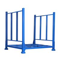 China Heavy Duty Foldable Steel Pallet Stack Racks Warehouse Storage Durable Space Saving for sale