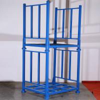 China Heavy Duty Foldable Steel Pallet Stack Racks Warehouse Storage Durable Space Saving for sale