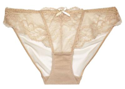 China Semi Sheer Lace Low Rise Pretty Girls Bikinis Mesh Panties Customized for sale
