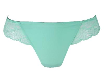 China Soft Microfiber Green Low Rise Sexy WomenThongs , Most Comfortable Girls Thongs for sale