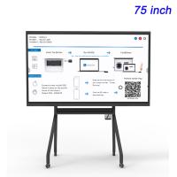 China 75 Inch 4K Ultra HD OPS PC Smart Interactive LCD Touch Screen with 20-Point Multi-Touch and 50,000 Hour Lifespan for sale