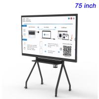 China 75 Inch 4K Ultra HD OPS PC Smart Interactive LCD Touch Screen with 20-Point Multi-Touch and 50,000 Hour Lifespan for sale