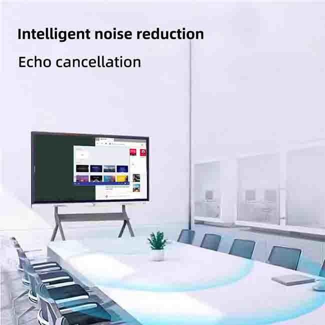 85-inch interactive display in classroom setting