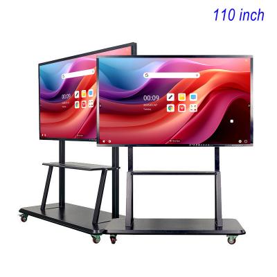 China Dual System Smart Interactive Flat Board Digital Board 3840×2160px 110" Size for sale