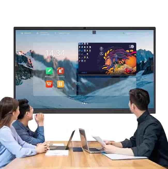 75 inch interactive touch screen in classroom setting