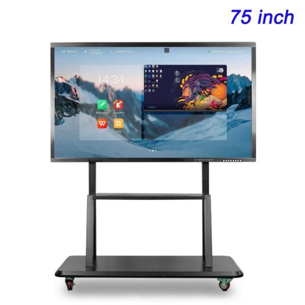 Quality Teaching 75 Inch Interactive Flat Panel Multimedia Touch Screen Board for sale