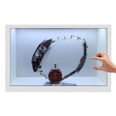 China Interactive Advertising See Through Lcd Panel / Clear LCD Screen Pen Finger Touch for sale