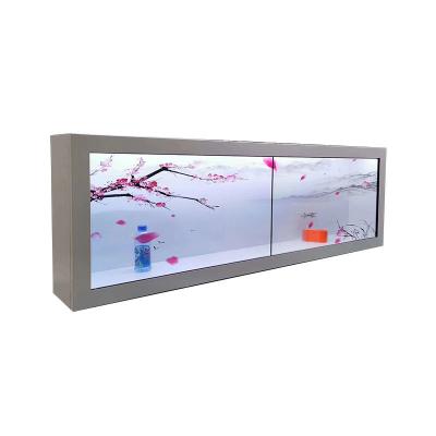 China Retail 10 Point Touch Transparent LCD Screen Infrared Transparent LCD Display for sale