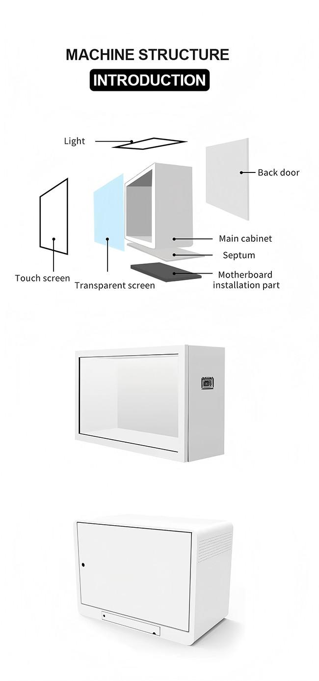 Transparent LCD Display side view