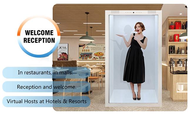 Transparent LCD Showcase with interactive features