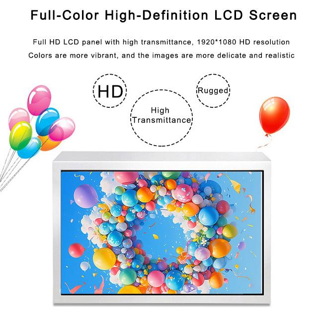 Art display on transparent screen