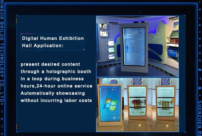 Transparent LCD display in shopping mall application