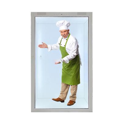 China 3d Hologram Transparent LCD Screen 98 Inch  Showcase Box Jewelry Museum Exhibition With Camera And Mic-TK for sale