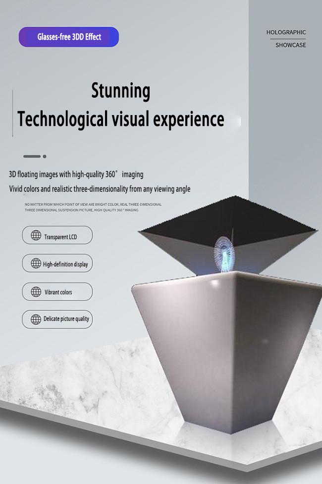 Smart Holographic Display Showcase in use at a trade show
