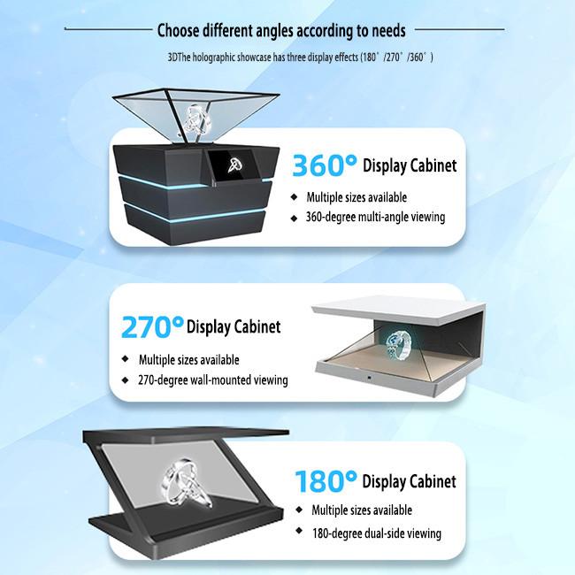 Floating Hologram Display showcasing products in a retail environment