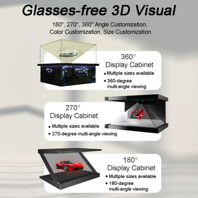 Holographic display in luxury retail setting