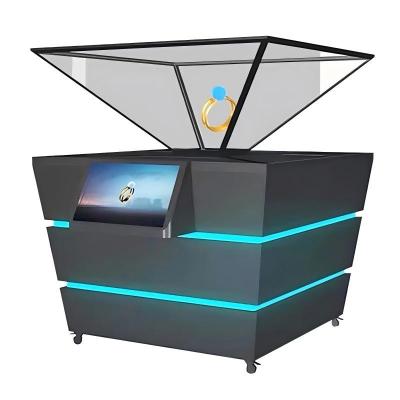 China 180 Degree 3D Hologram Pyramid Display Floating Projection Display Cabinet for sale