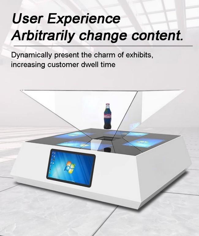 Technical diagram of holographic cabinet components