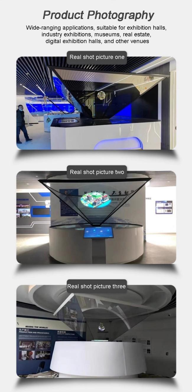 User interacting with holographic display