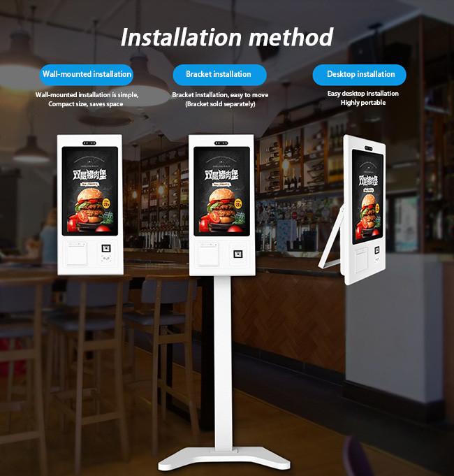 Self-ordering kiosk with dual-screen display