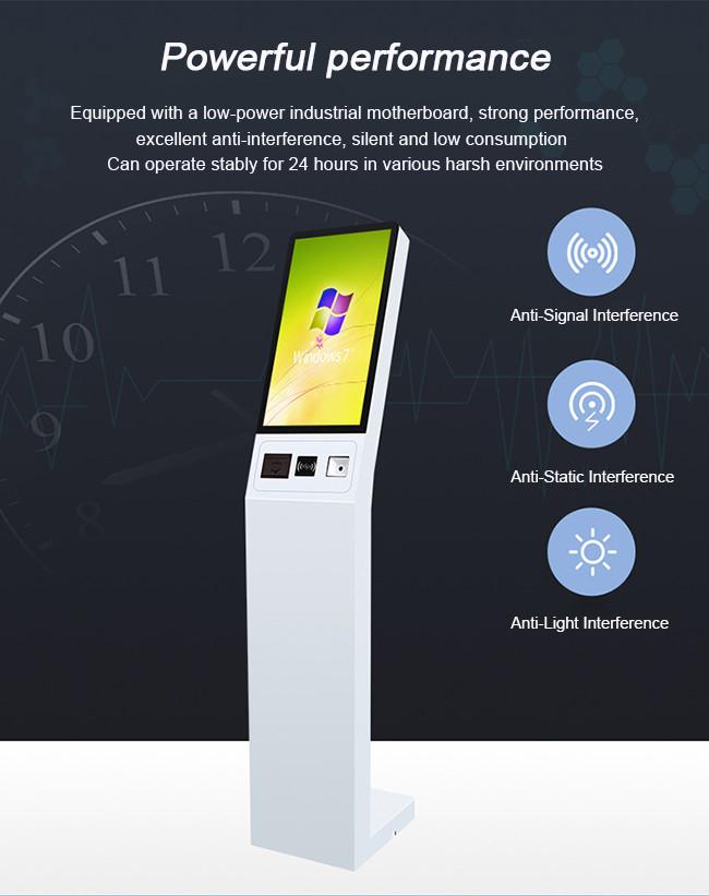 Privacy-focused self-ordering kiosk front view