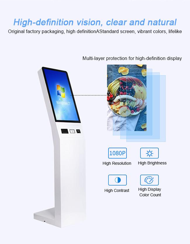 Kiosk display showing user interface