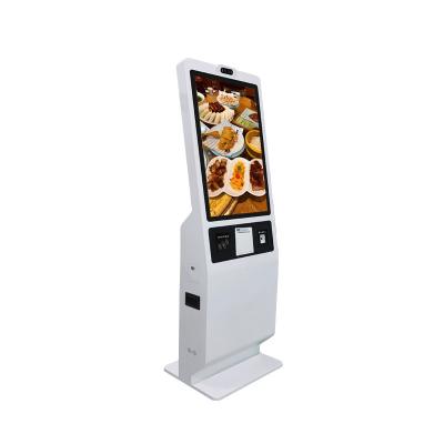 China Curved Square Self Order Kiosk With Immersive Display Restaurant Ordering Kiosk 32 inch for sale