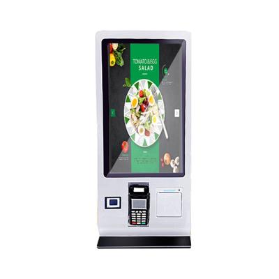 China 350 Cd/㎡ Food Ordering Kiosk Machine 27in With Voice Assistance for sale